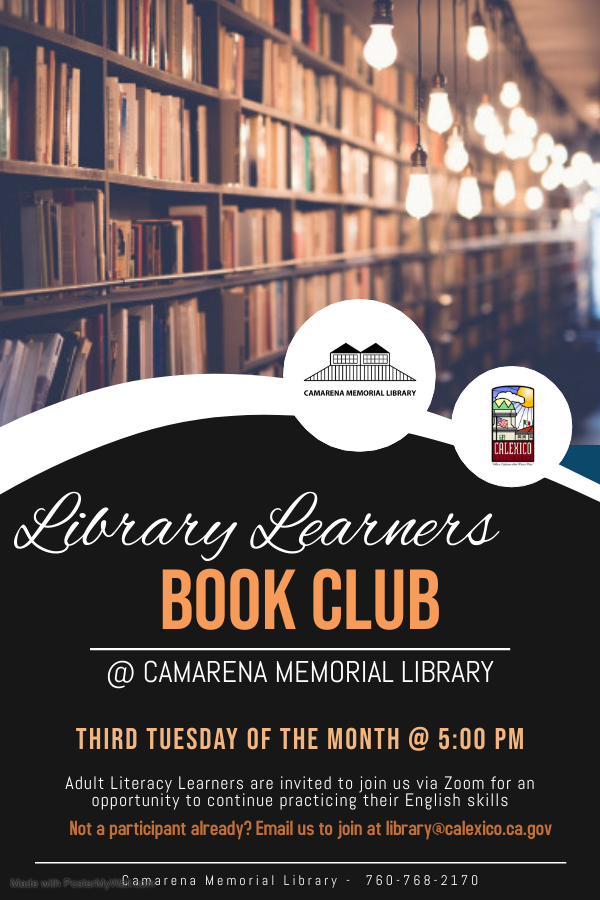 Library Learners Book Club | Camarena Memorial Library